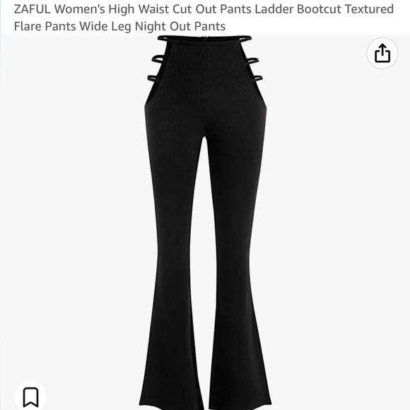Zaful | Pants & Jumpsuits | Zaful High Waist Cut Out Bootleg Wide Leg ...